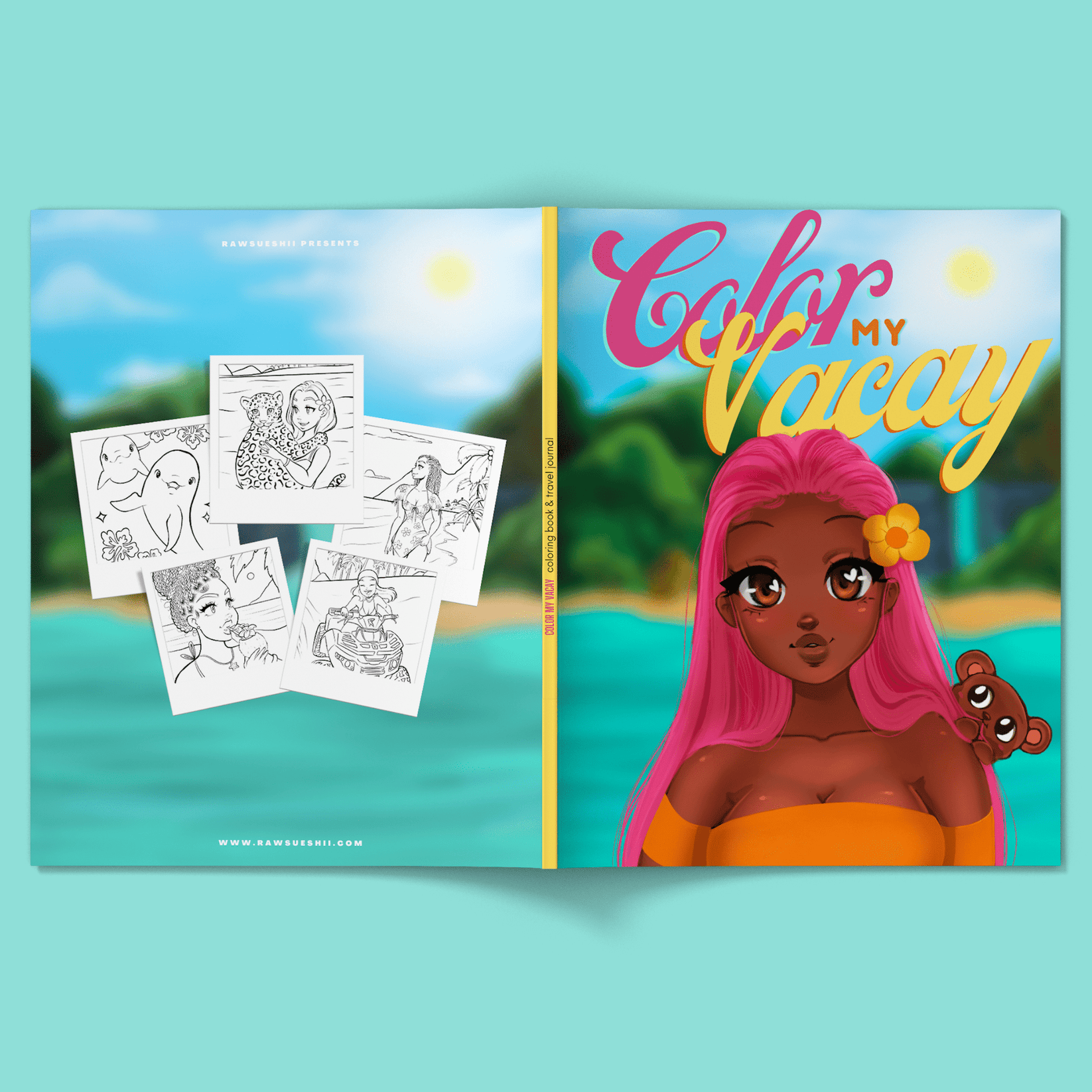 Color My Vacay Coloring Book | RawSueshii by Christina Lorré - RawSueshii